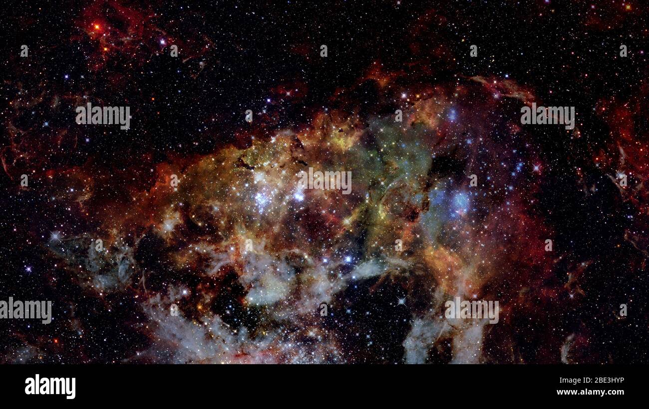 Infinite space background with nebulas and stars. This image elements ...