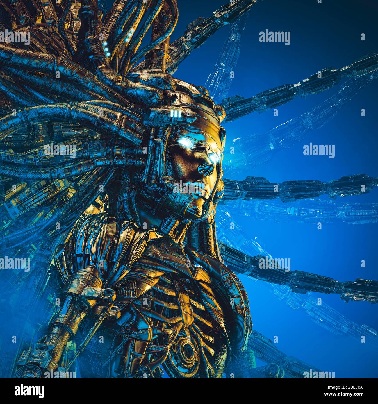 Female robot head hi-res stock photography and images - Alamy