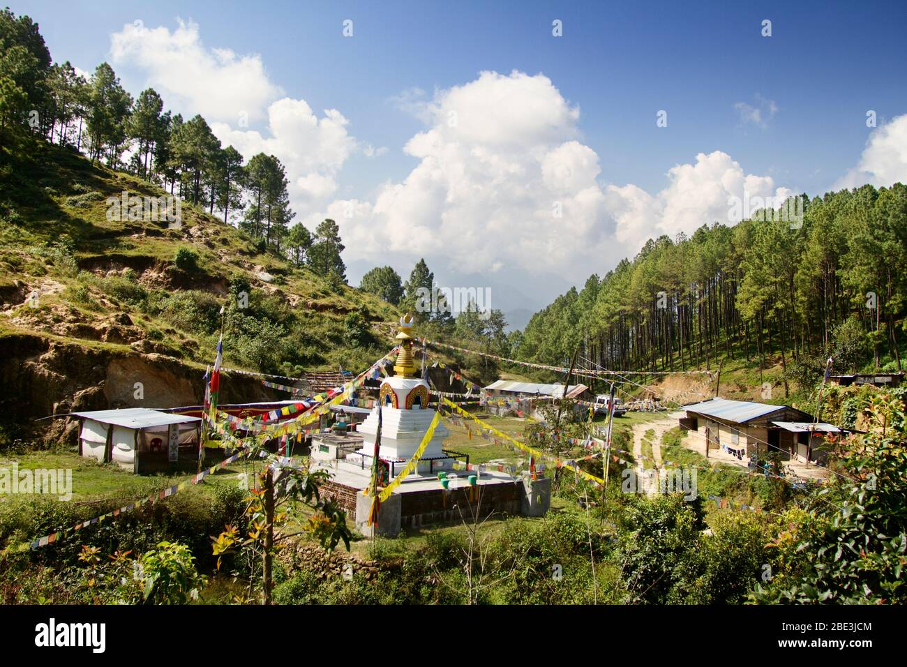 Nepal, Kathmandu Valley, Nature, Landscape, Stupa, Buddhism, Forest ...