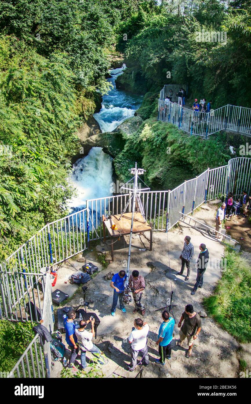 Nepal, Pokhara, Devi's Falls, People, Troupe, Path, Nature, Falls ...