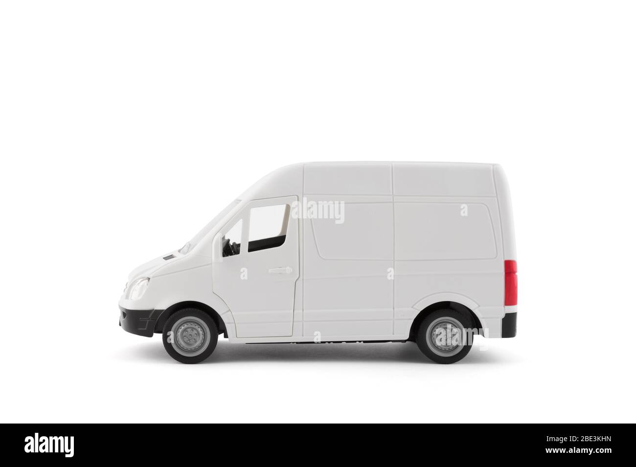 Transport white van car on white background with clipping path Stock ...