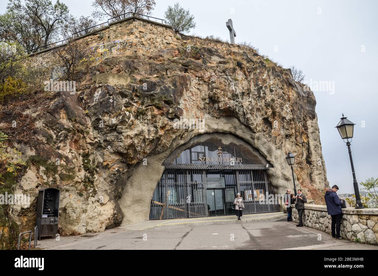 Budapest, Hungary - Nov 6, 2019: Entrance to the Gellert Hill Cave ...