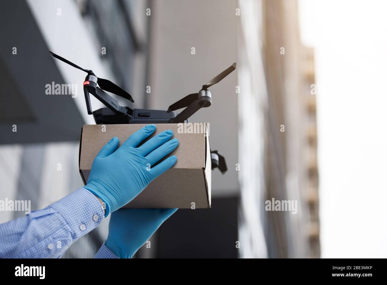 Delivery man drone hi-res stock photography and images - Alamy