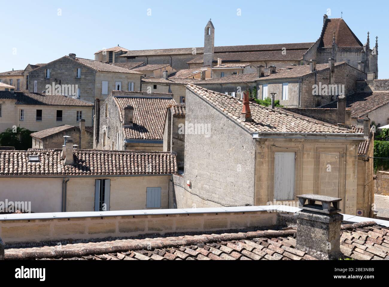 Cityscape of center village Saint-Emilion Bordeaux France Stock Photo ...