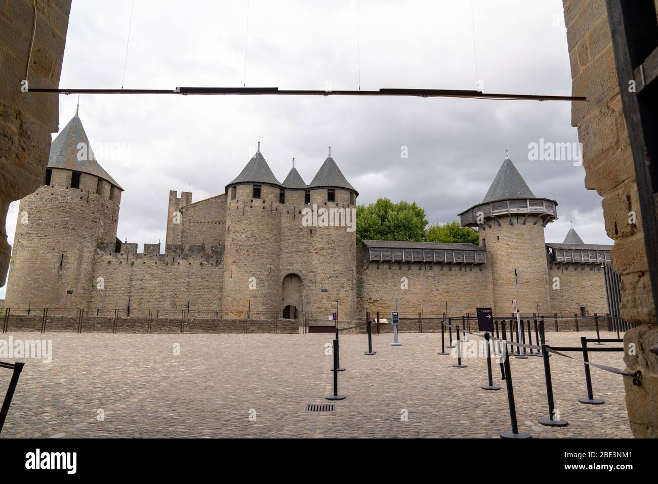 interior castle Carcassonne fortified unesco town in france Stock Photo ...