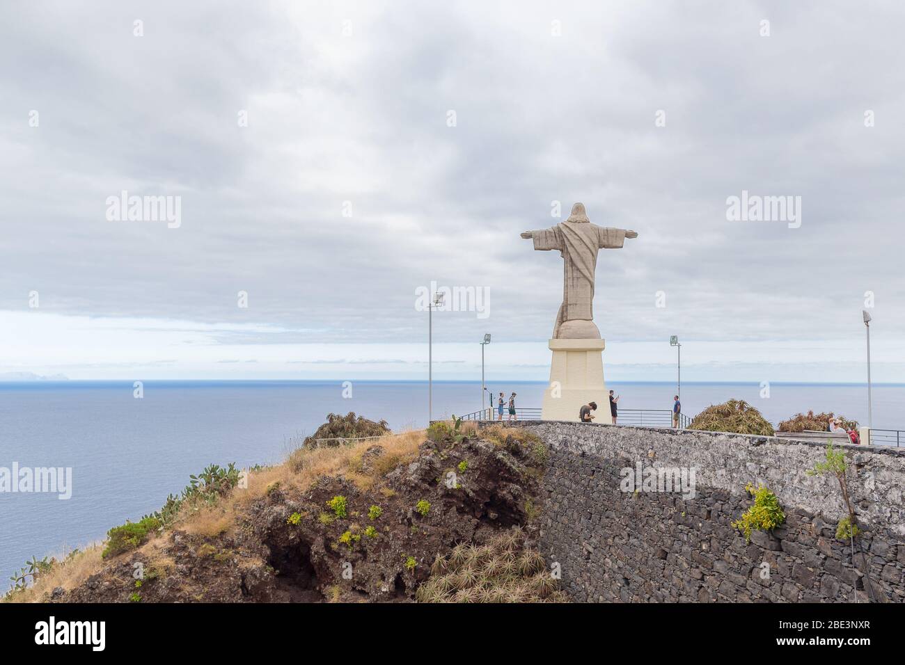 SANTA-CRUZ, PORTUGAL - JULY 29, 2018: Statue of Christ in Madeira on ...