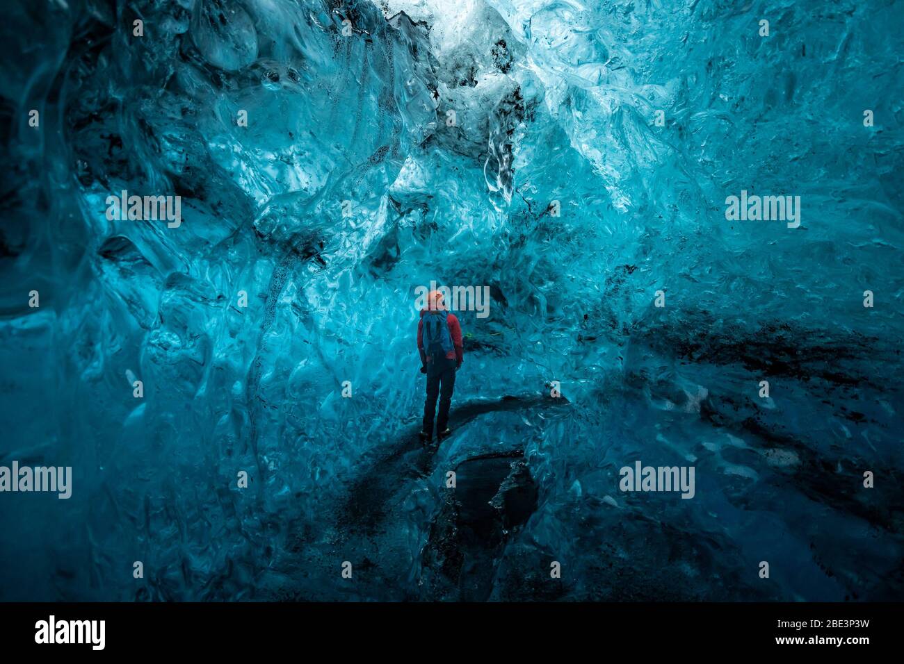 Inside glacier ice cave tunnel hi-res stock photography and images - Alamy