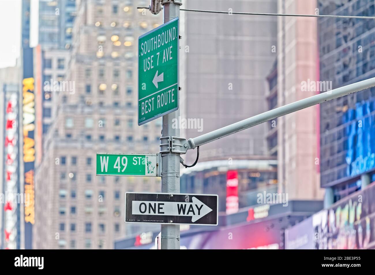 New York Manhattan 49th street signs Stock Photo - Alamy