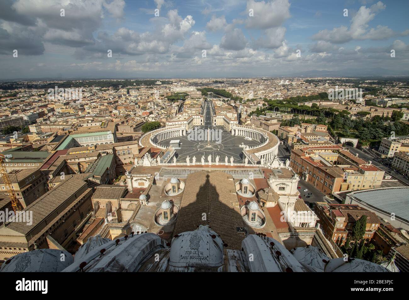 Aerial view of the buildings and streets from the roof point of The ...