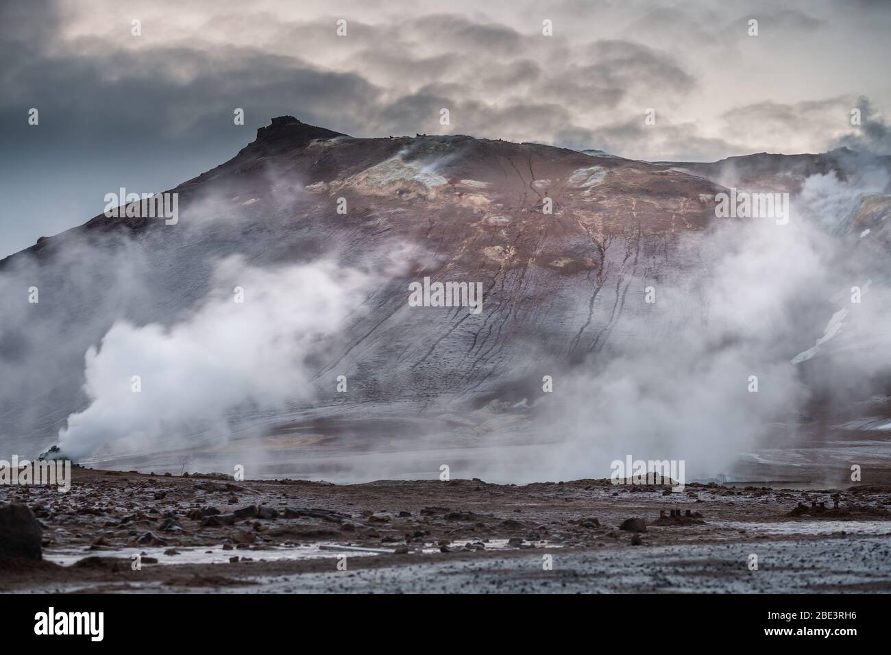 Hverir geothermal area in Myvatn Iceland Stock Photo - Alamy