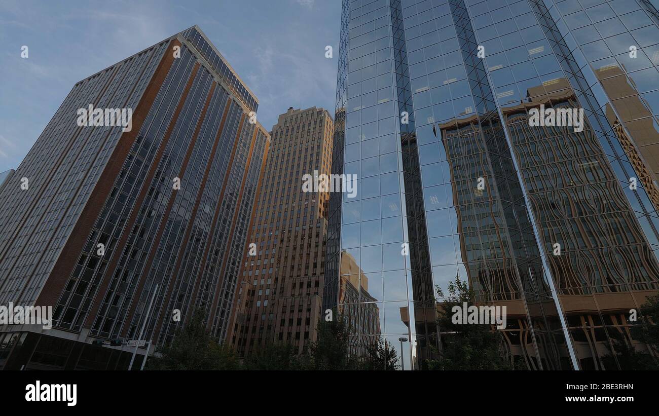 The modern office buildings at Oklahoma City Downtown area Stock Photo ...