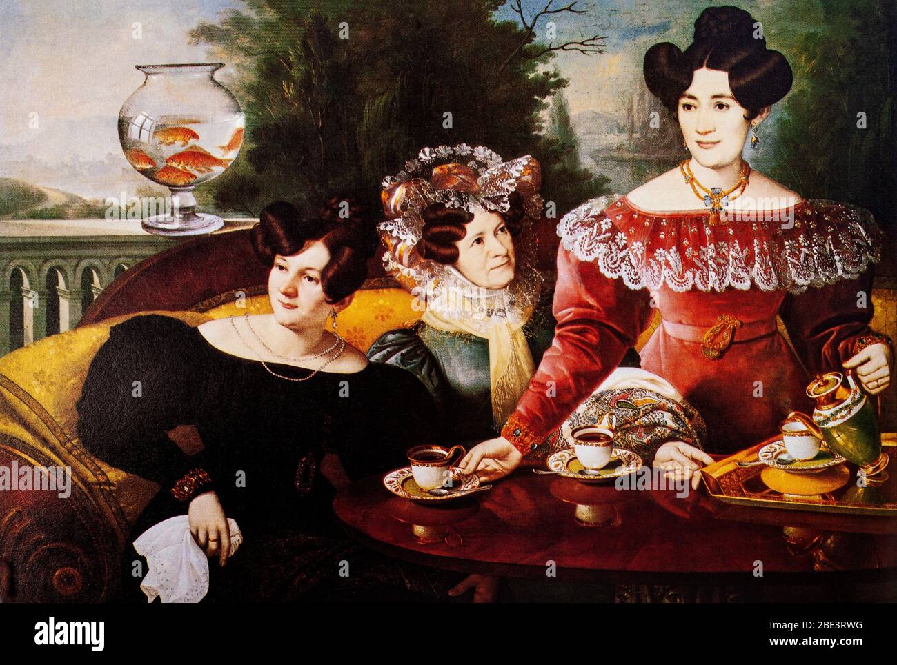 Pouring tea country garden hi-res stock photography and images - Alamy