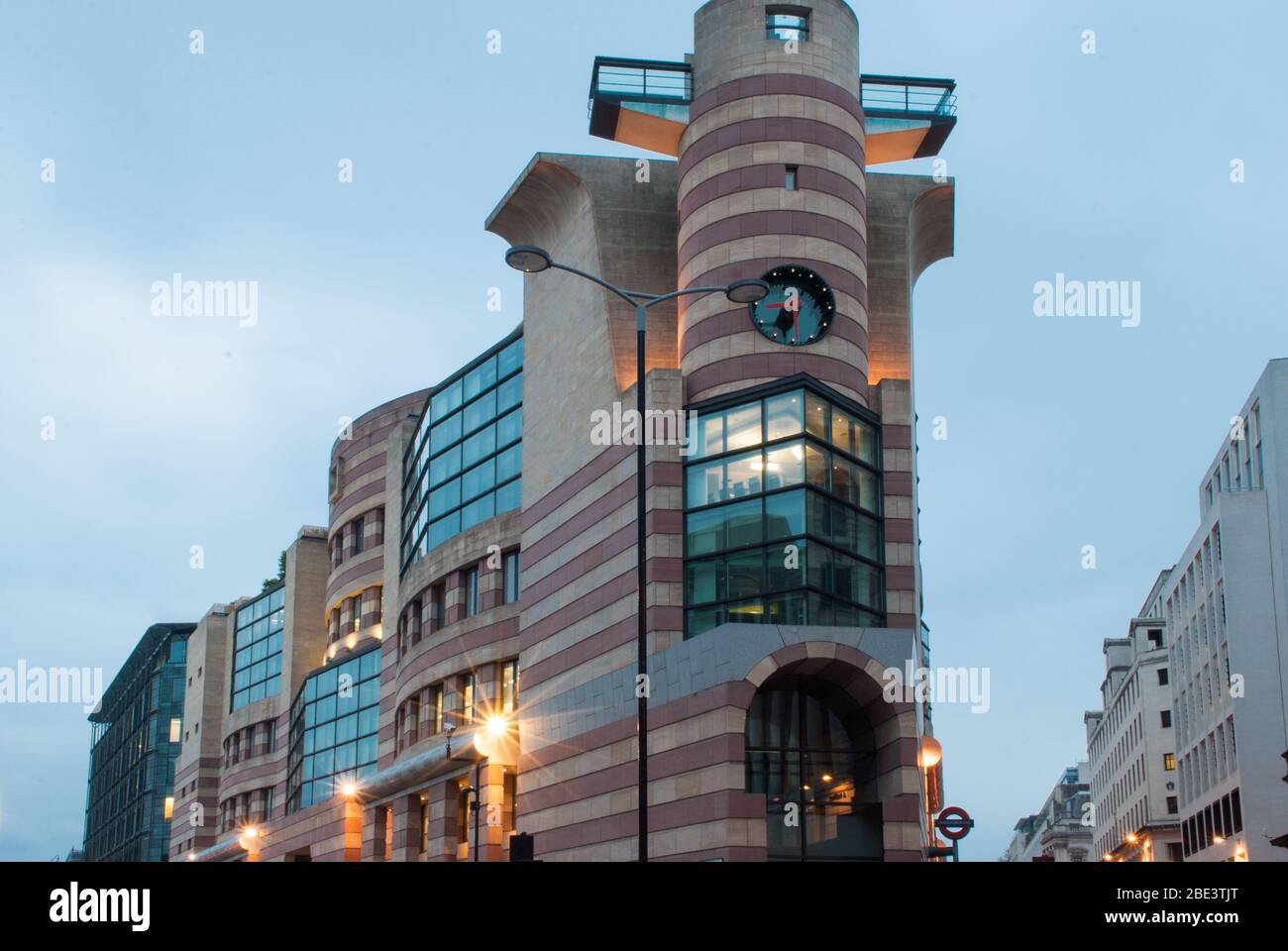 Postmodern Postmodernism Architecture Pink Limestone Tower Building Coq ...