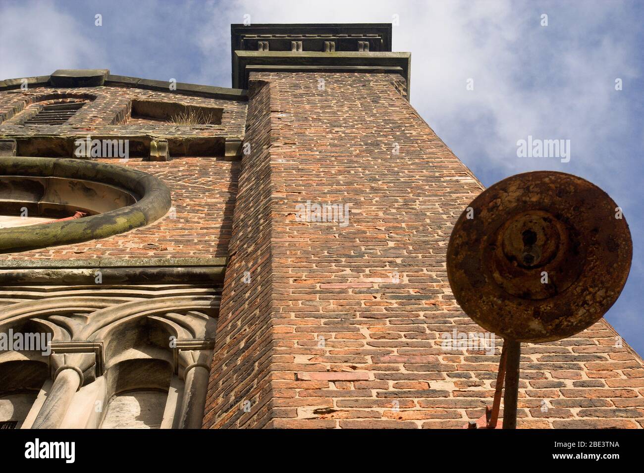 Derelict church building in the Ancoats district of Manchester, UK ...