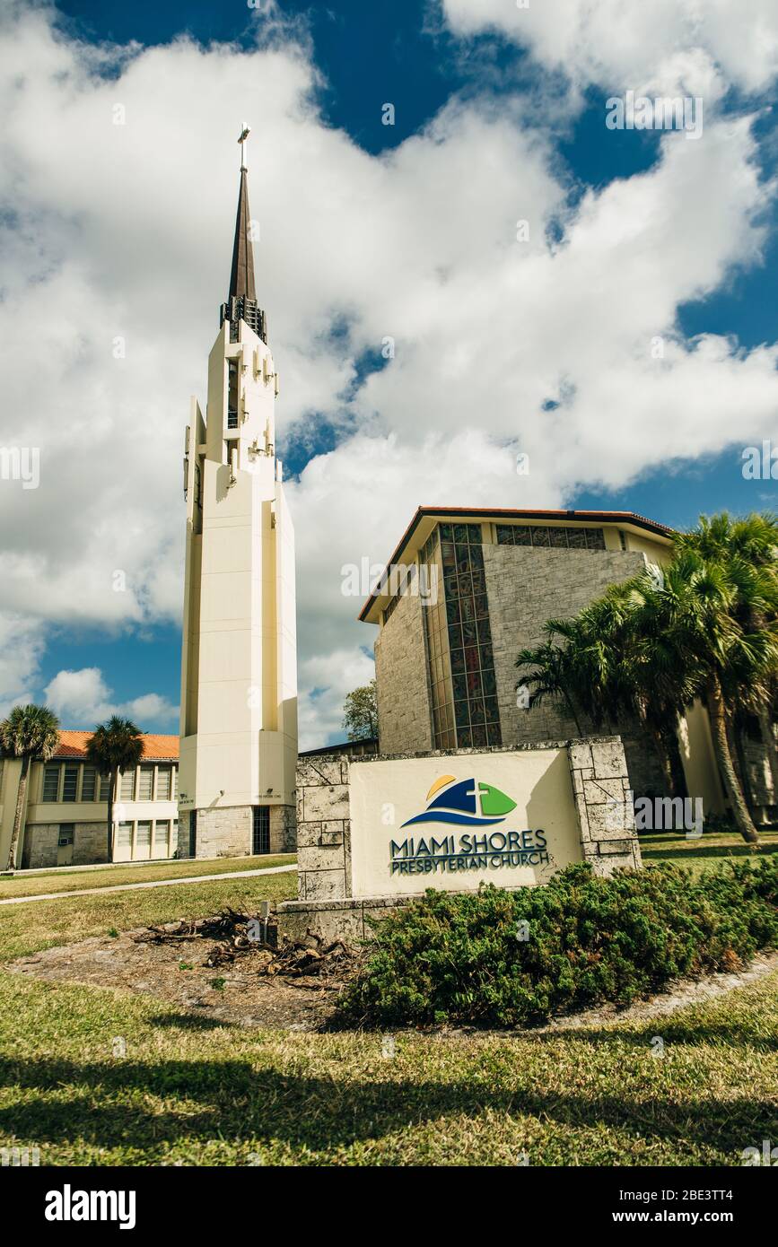 MIAMI, USA - MARCH 31, 2020 Miami Shores Presbyterian Church School ...