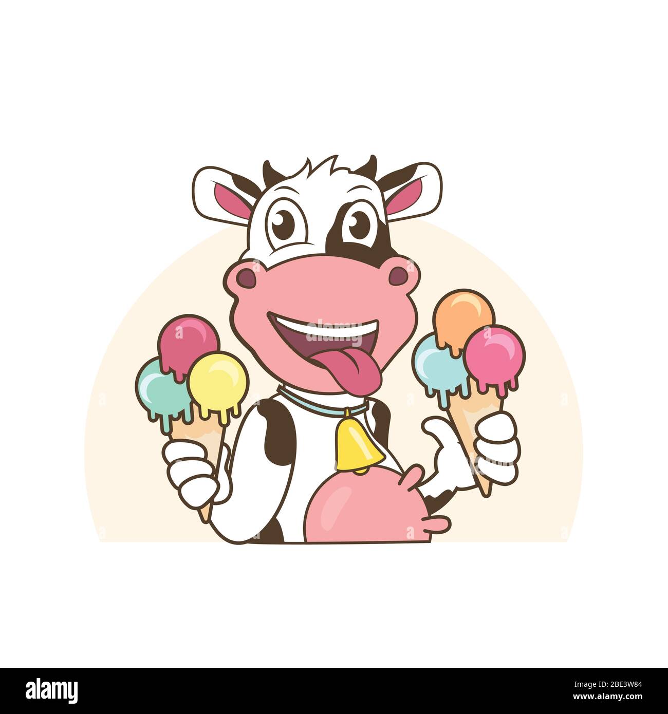 Fresh cherry ice cream Stock Vector Images - Alamy