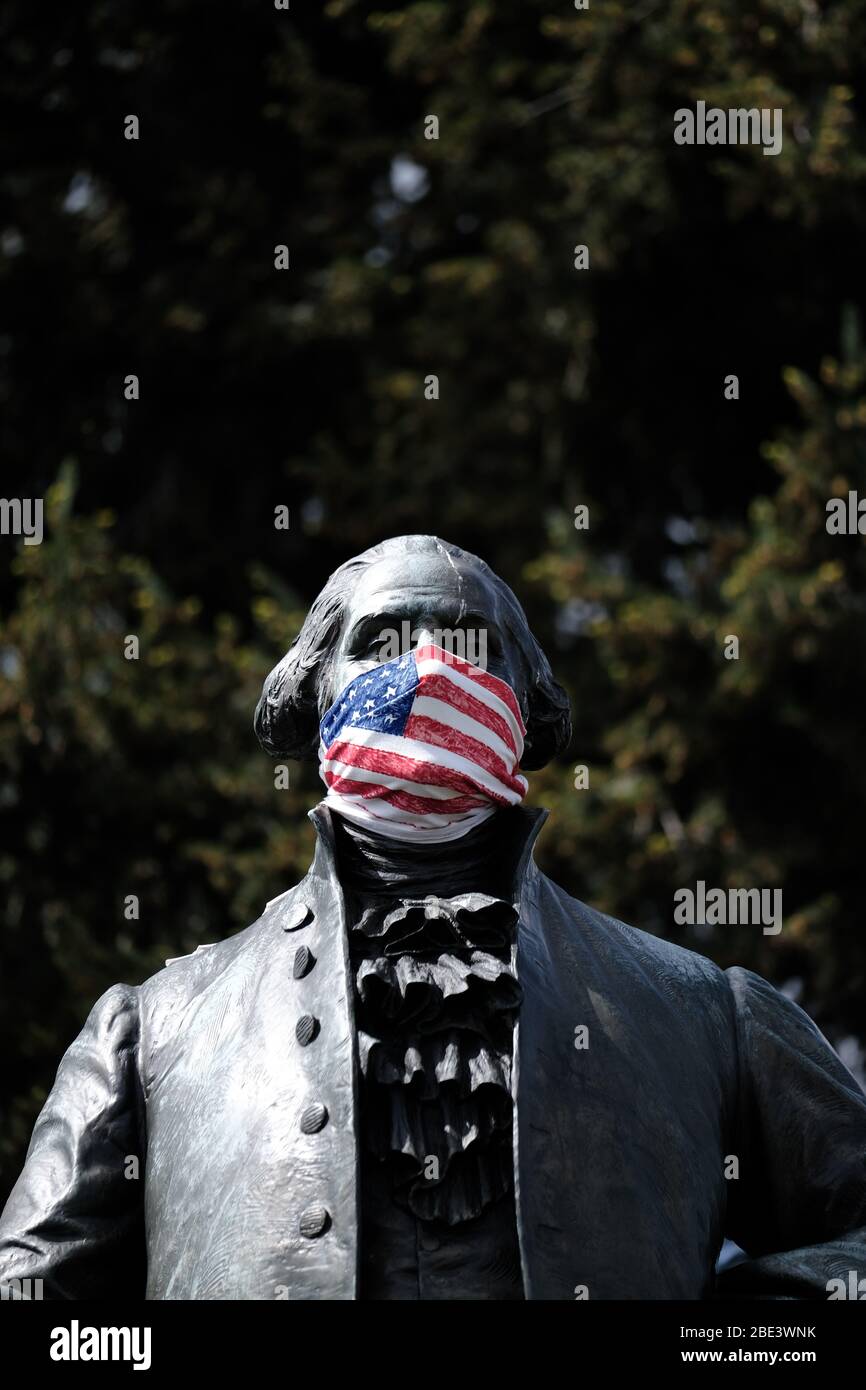 George washington life mask hi-res stock photography and images - Alamy