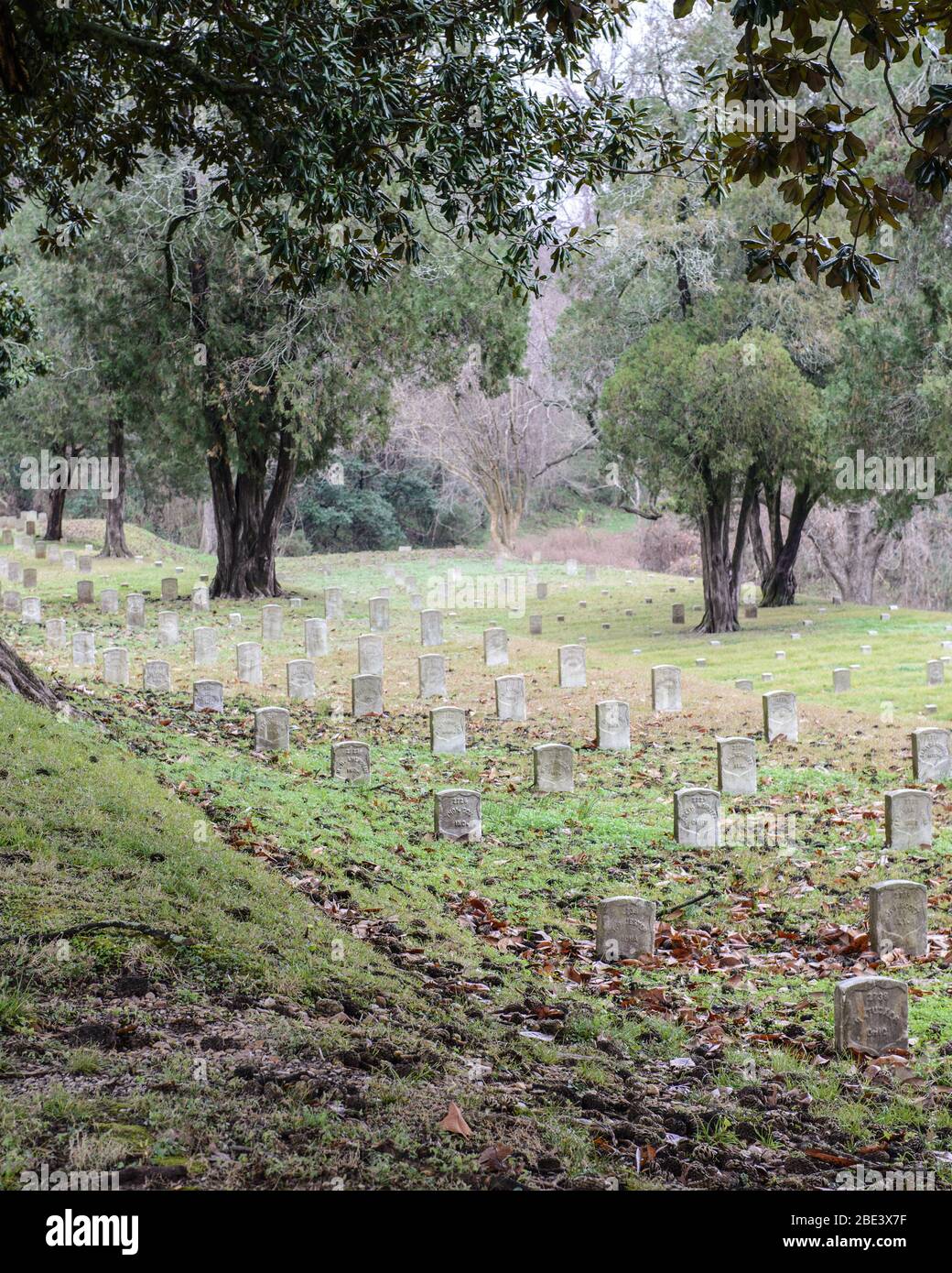 Soldier cemetery from the civil war in Vicksburg, Mississippi Stock ...