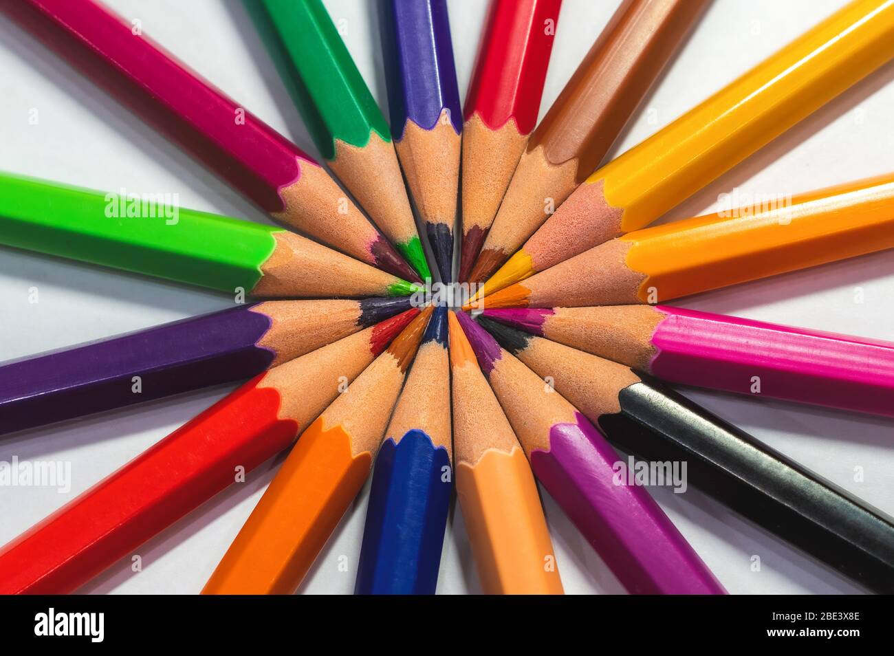 Color pencils on the light background, can be used as illustration or ...