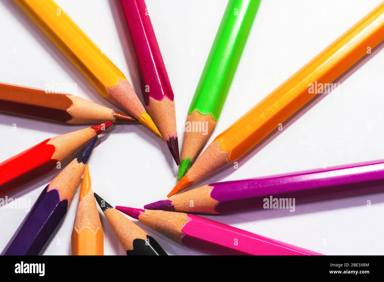 Color pencils on the light background, can be used as illustration or ...