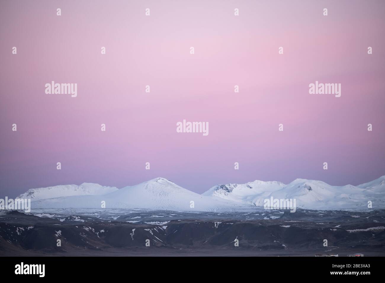 Iceland and winter and pink hi-res stock photography and images - Alamy