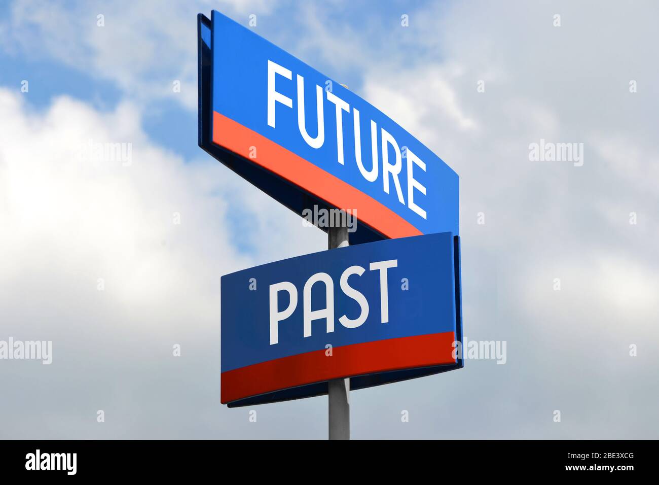 Future and past street sign Stock Photo - Alamy