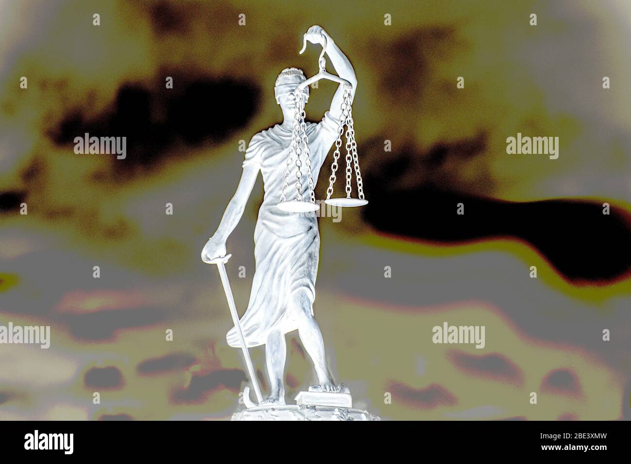 statue of lady justice with abstract background Stock Photo - Alamy