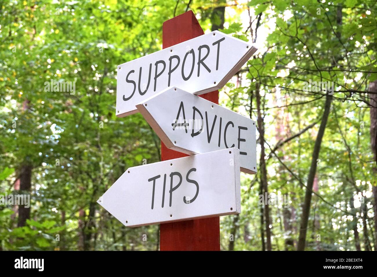 Advice help support tips signpost hi-res stock photography and images ...
