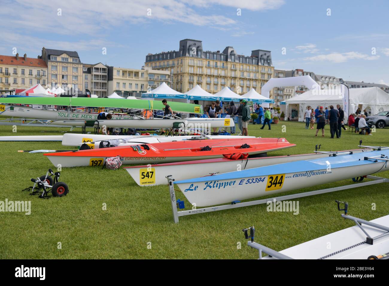 DIEPPE, FRANCE - MAY 25, 2019: French Rowing Championship. Water Rowing ...