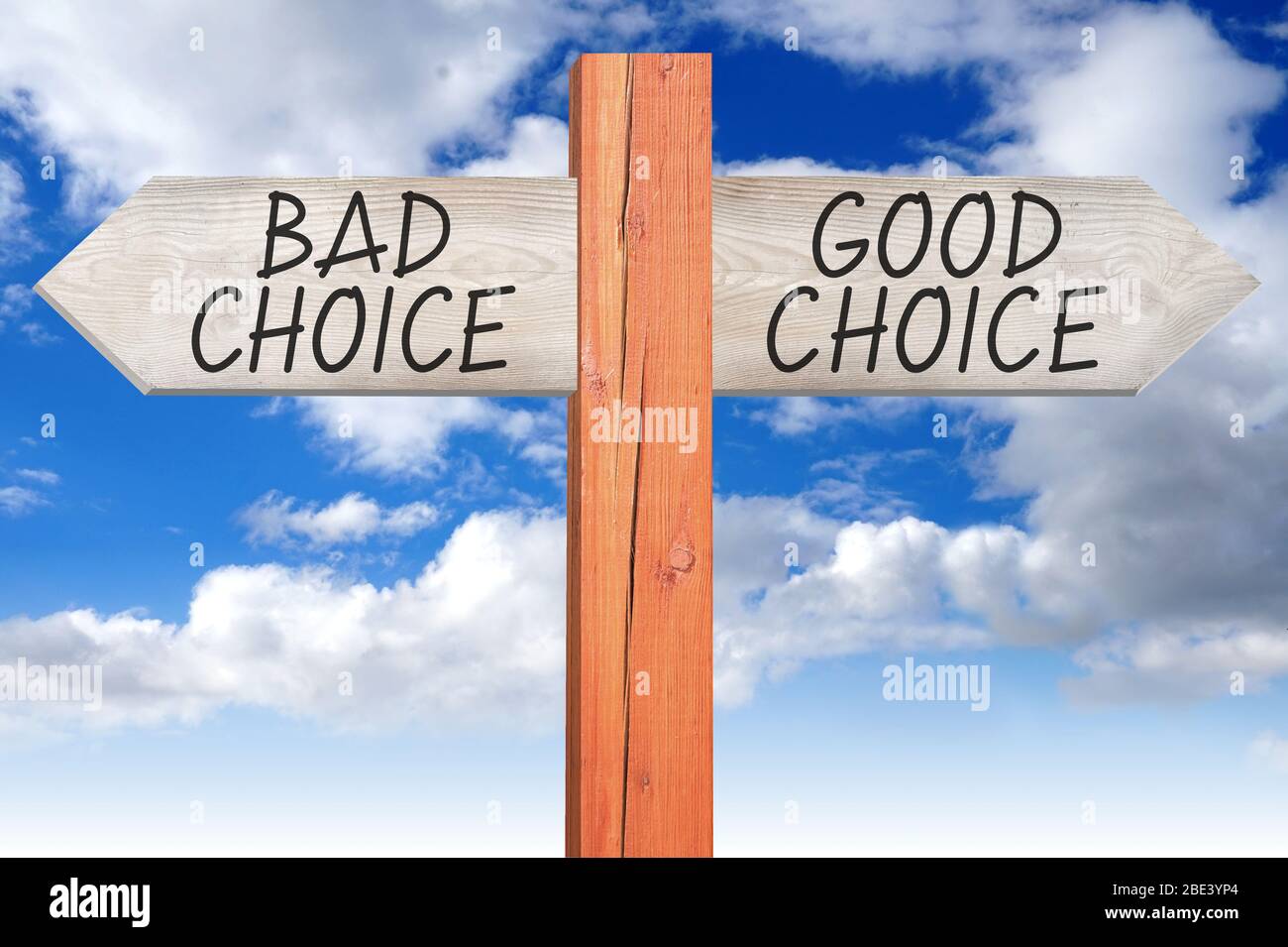Good bad arrows hi-res stock photography and images - Alamy