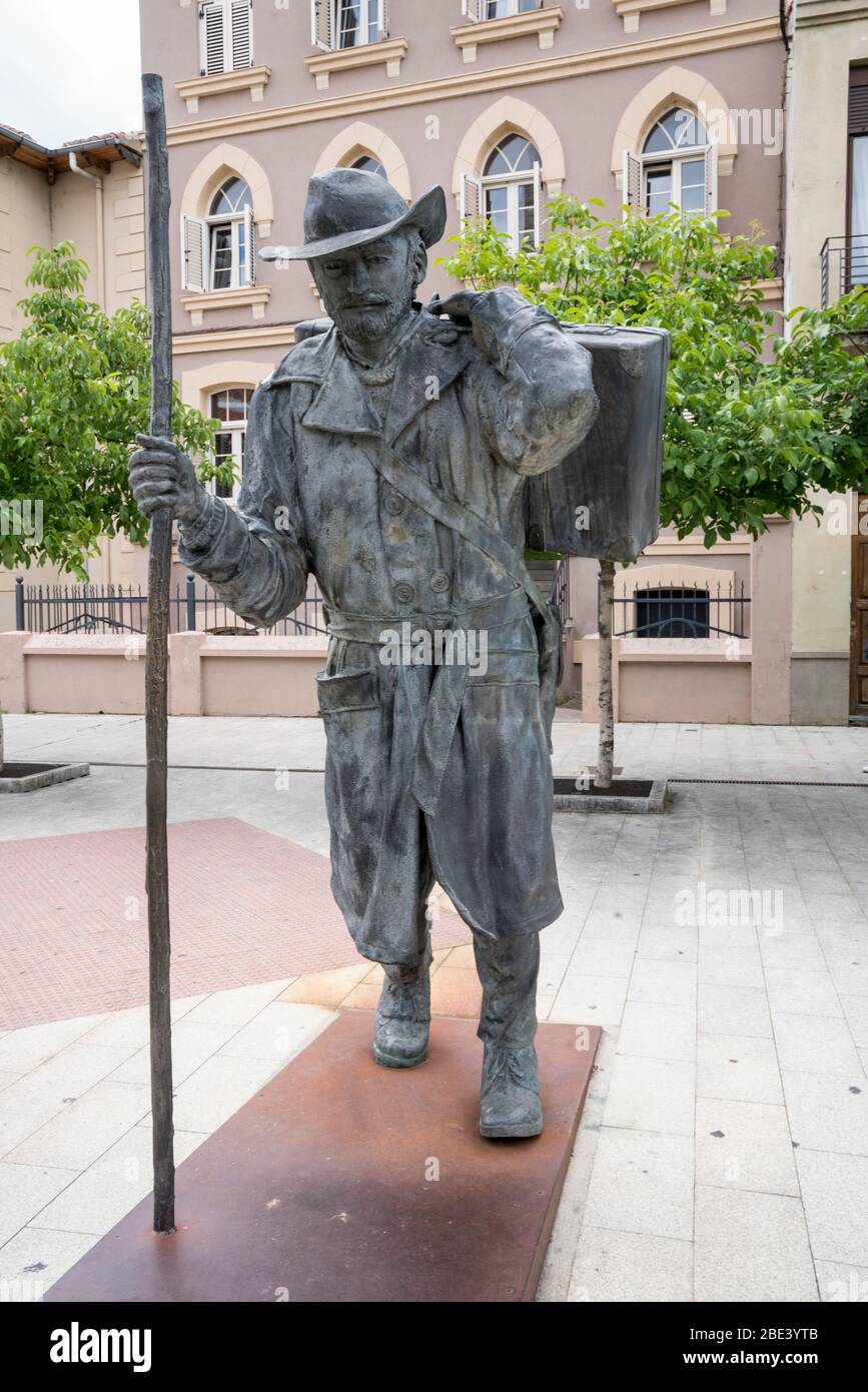Spain, Leon, Astorga, Camino de Santiago, the way of St. James. Pilgrim ...