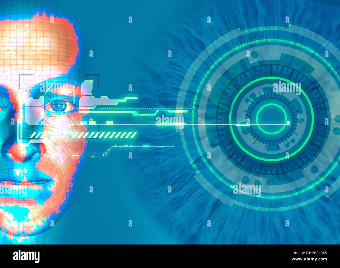 Facial recognition, illustration Stock Photo - Alamy