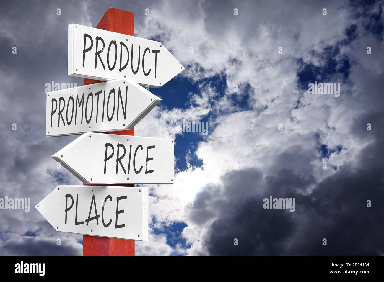 Product, promotion, price, place concept Stock Photo - Alamy