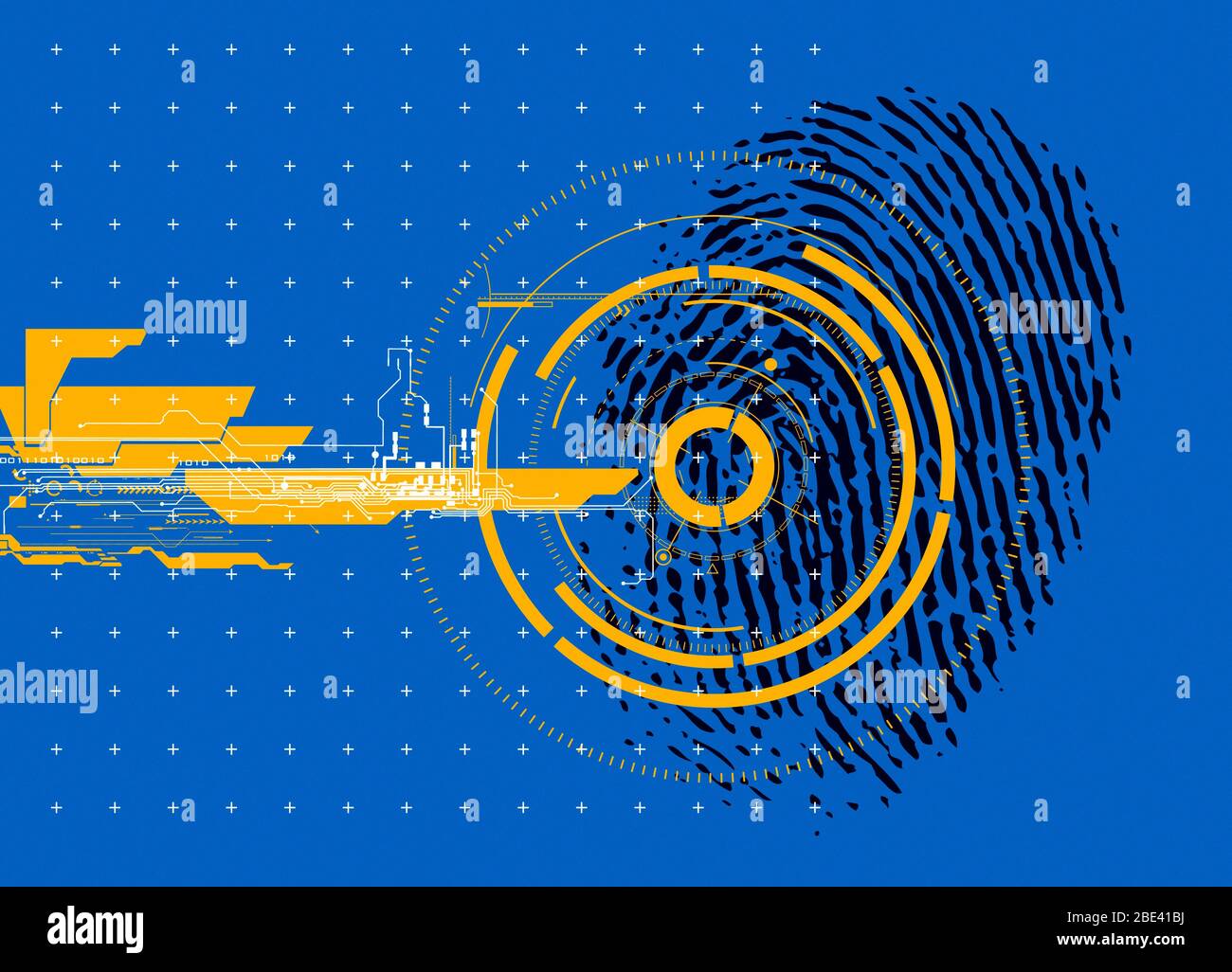 Digital fingerprint technology, illustration Stock Photo - Alamy