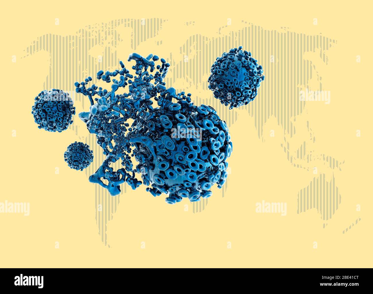 Global virus spreading, illustration Stock Photo - Alamy