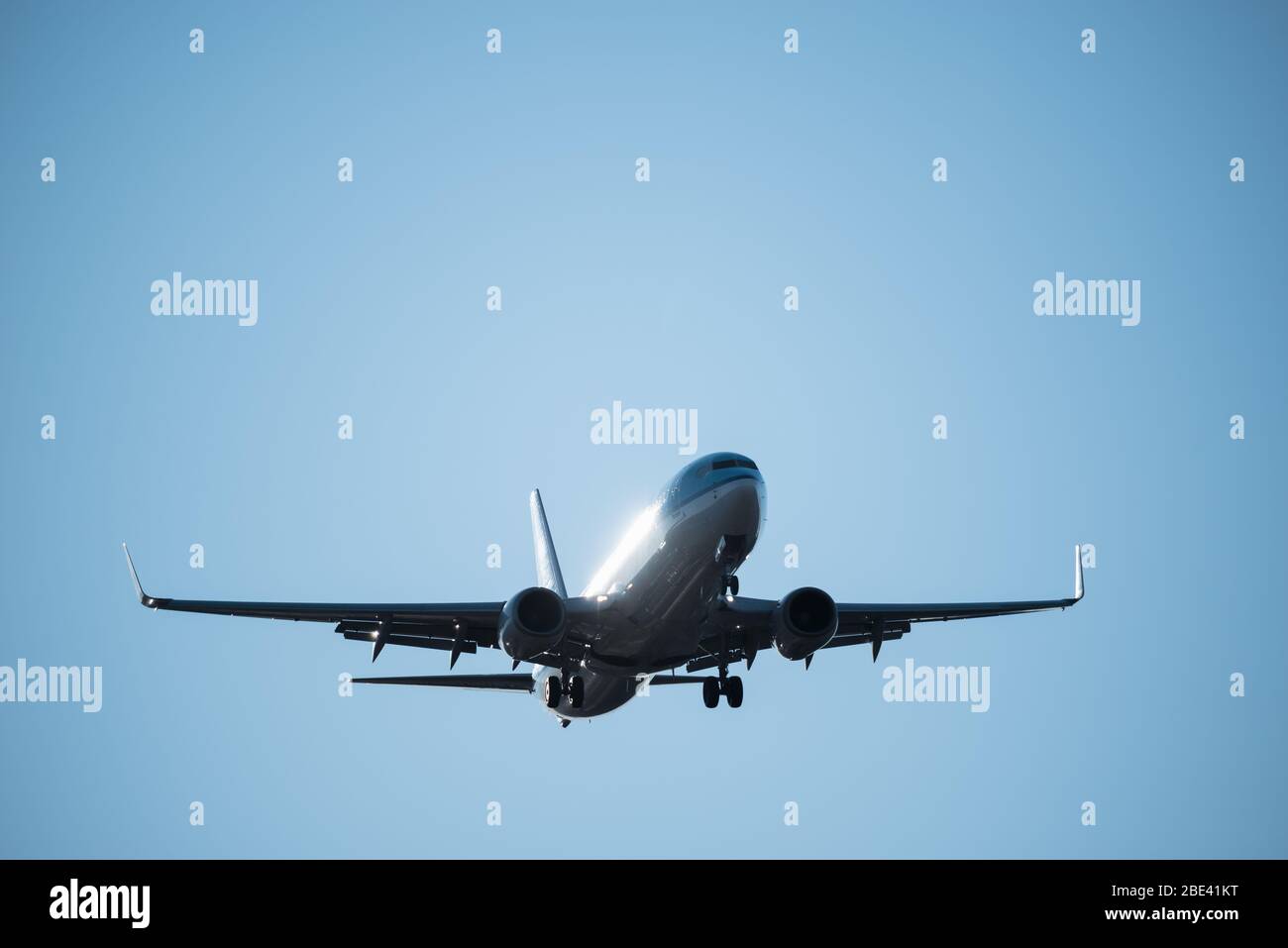 Passenger plane is ready for landing in the airport Stock Photo - Alamy