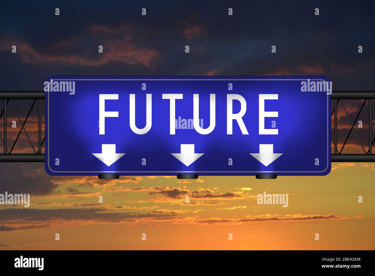 Future street sign Stock Photo - Alamy