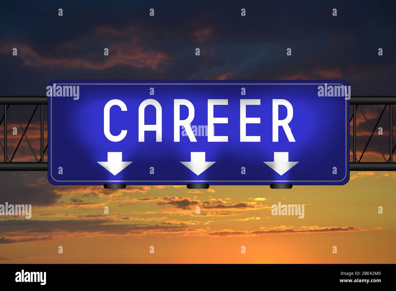 Career street sign Stock Photo - Alamy