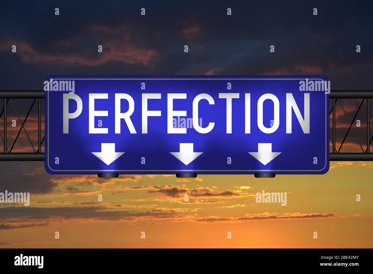 Perfection street sign Stock Photo - Alamy