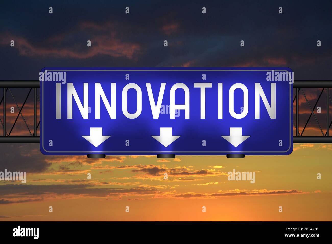 Innovation street sign Stock Photo - Alamy