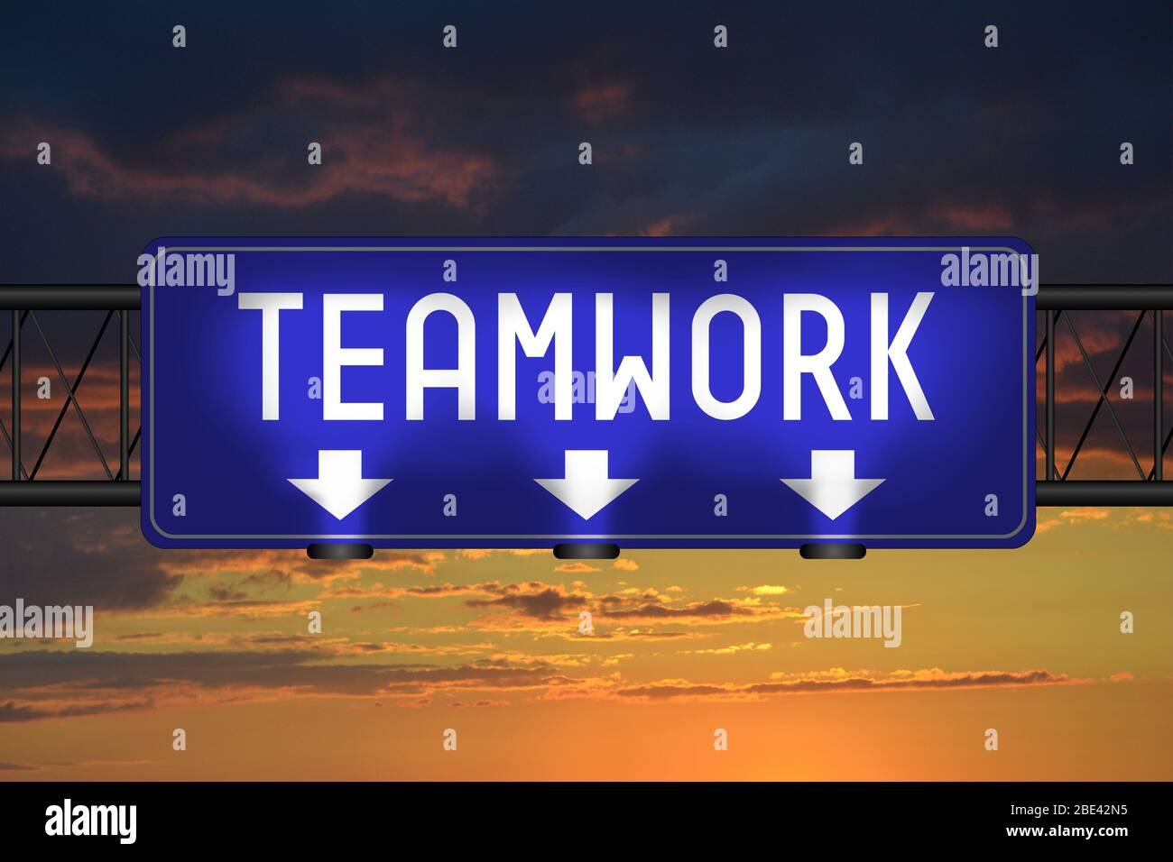 Teamwork street sign Stock Photo - Alamy