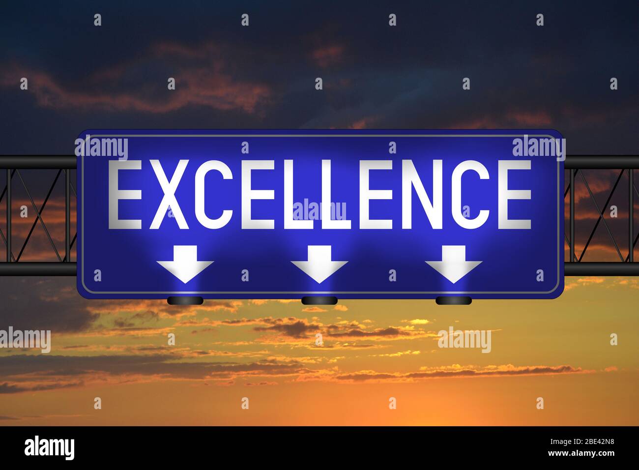 Excellence street sign Stock Photo - Alamy