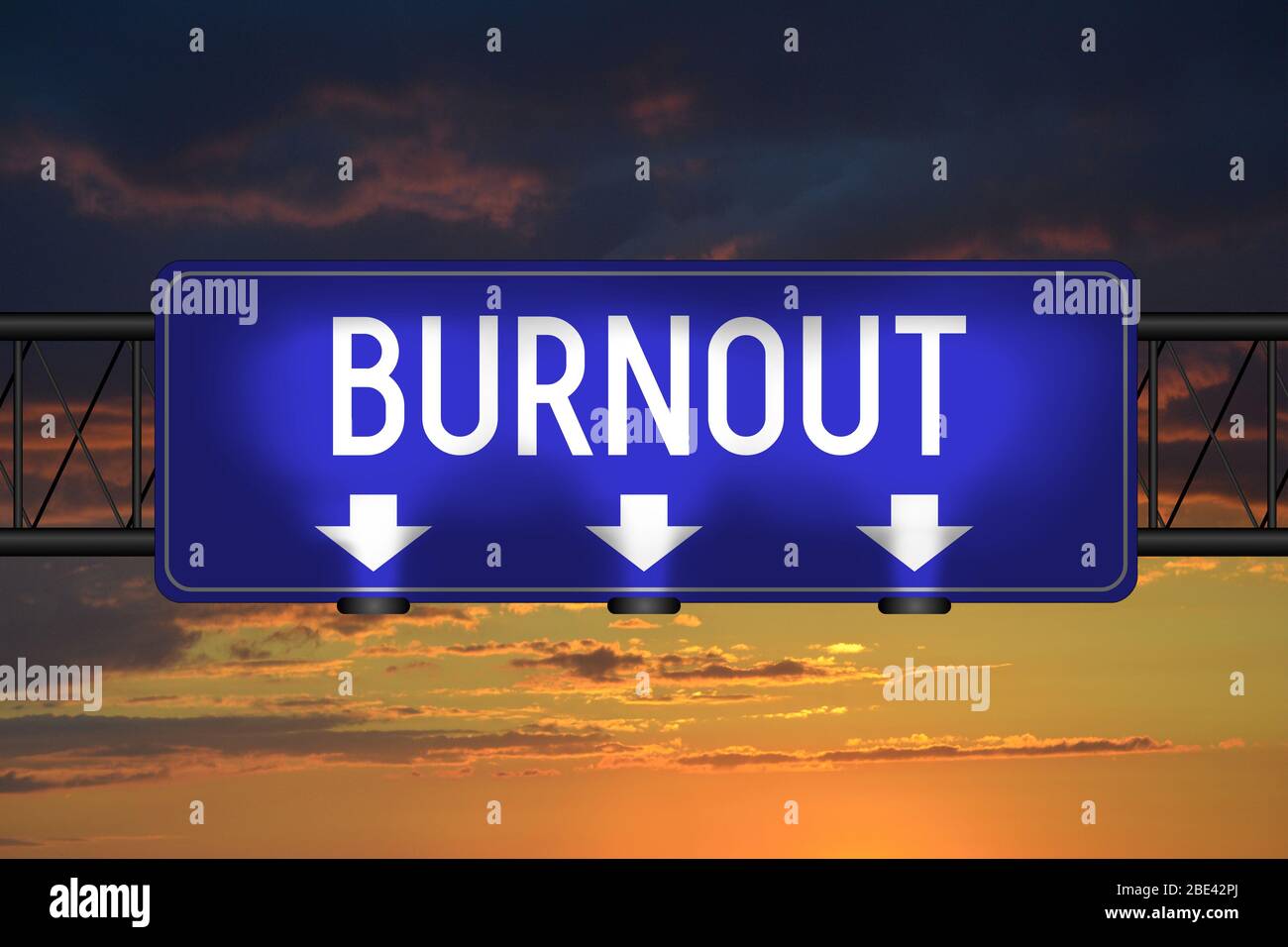 Burnout street sign Stock Photo - Alamy