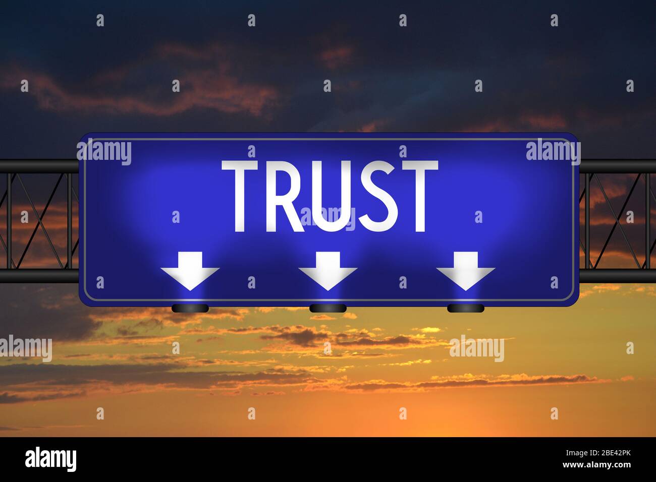 Trust street sign Stock Photo - Alamy