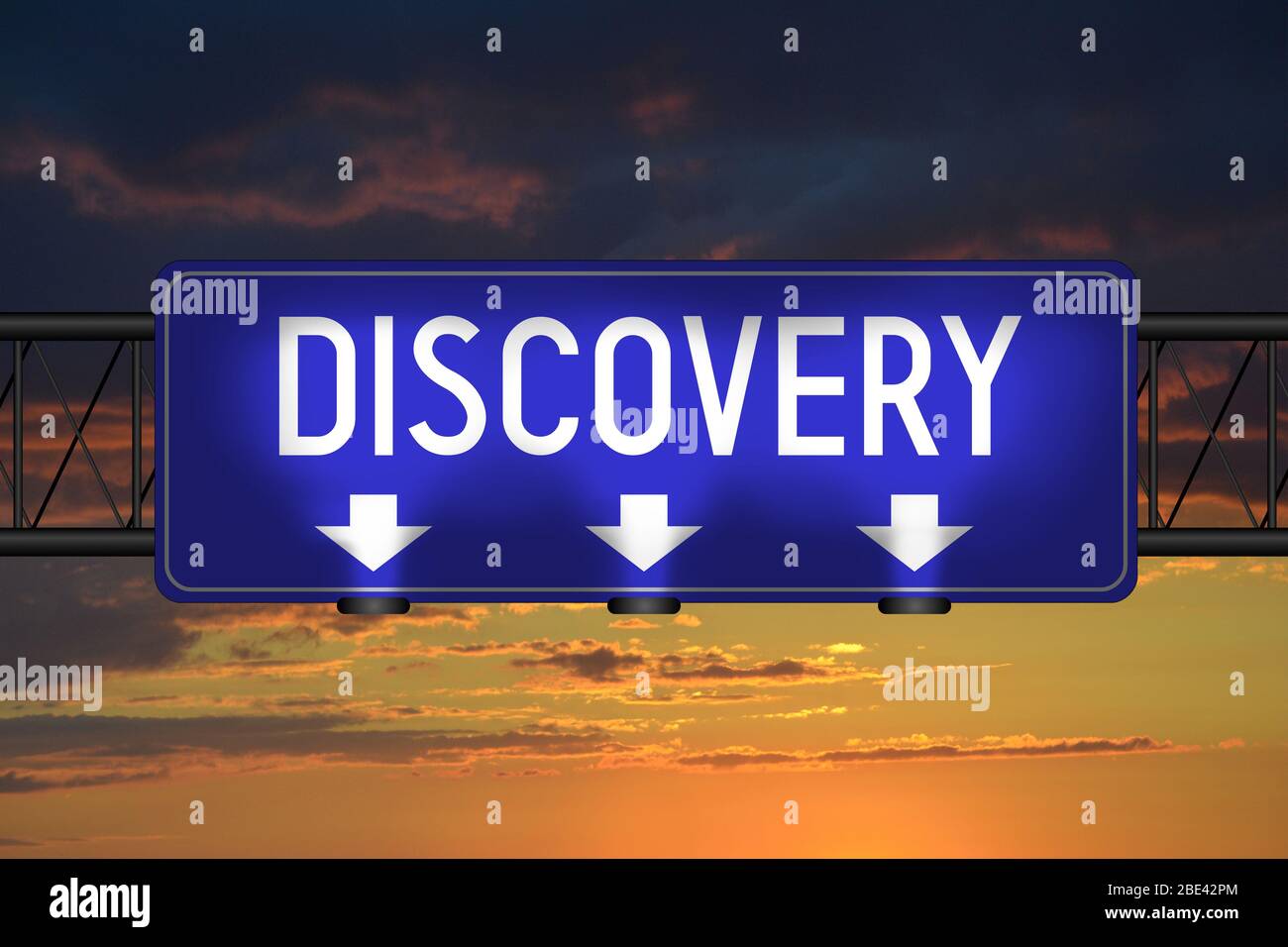 Discovery street sign Stock Photo - Alamy
