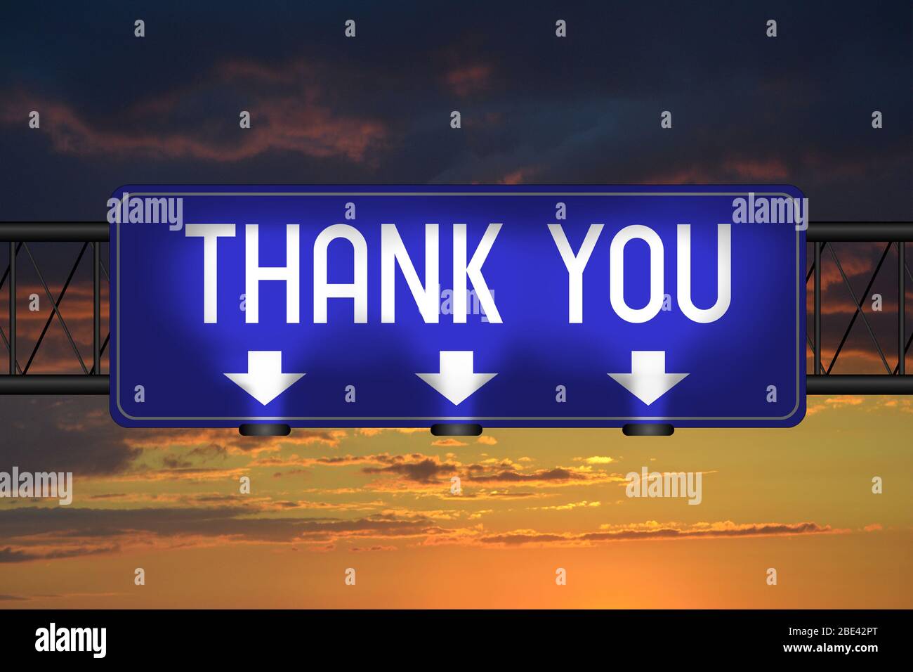 Thank you street sign Stock Photo - Alamy