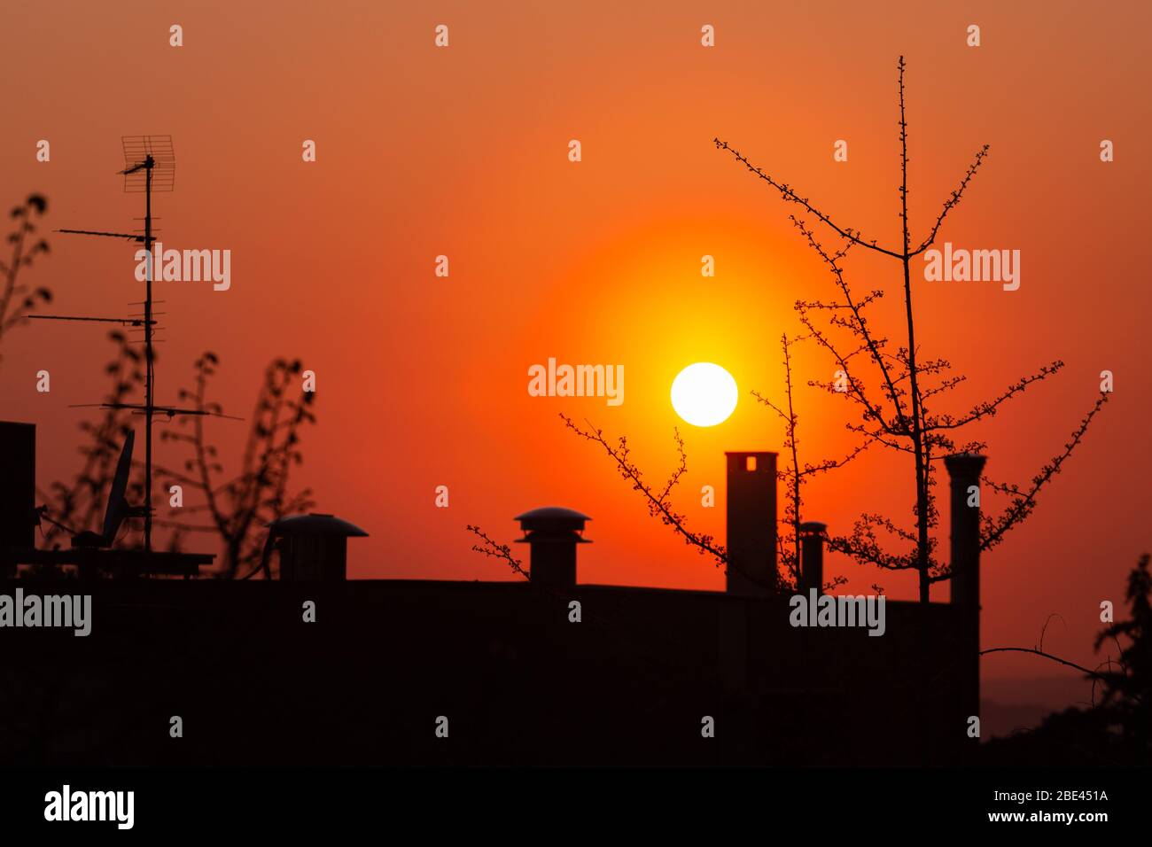 Sunset scene from home in hi-res stock photography and images - Alamy