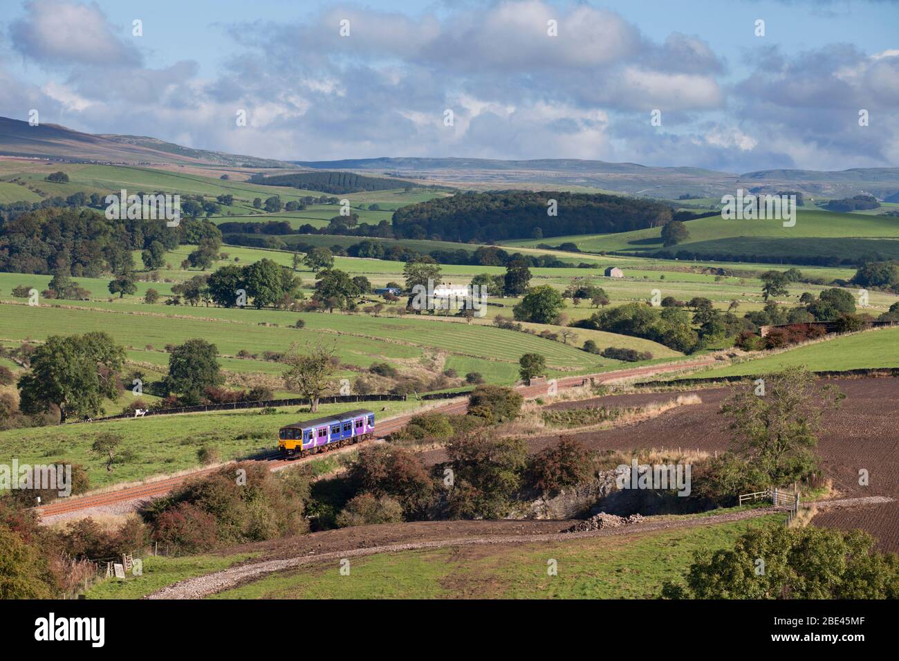 Northern Rail class 150 sprinter train 150146 running along the scenic ...