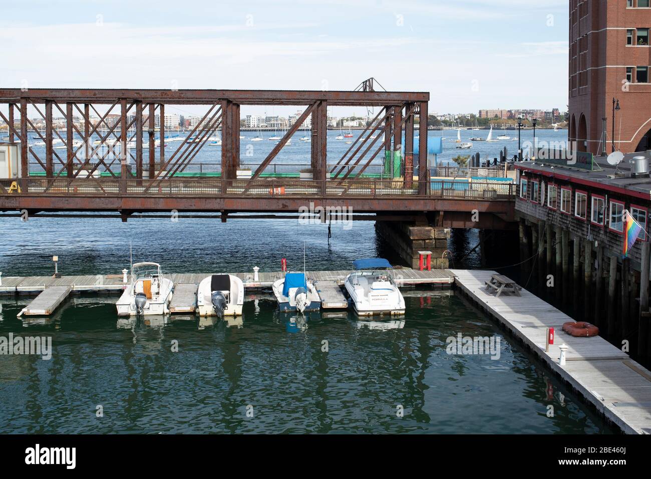 This old pedestrian bridge is no longer used, but has been replaced. It ...