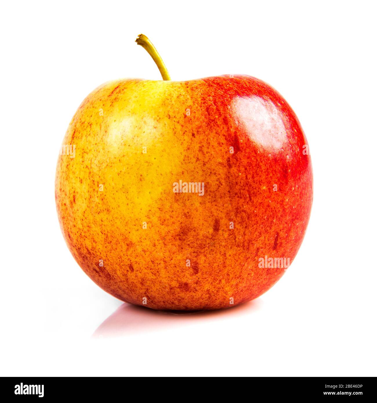 finally did it / photo of red apple with / white isolation Stock Photo ...